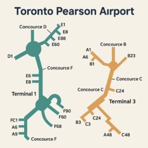 Toronto Pearson Airport Gates Map With Images